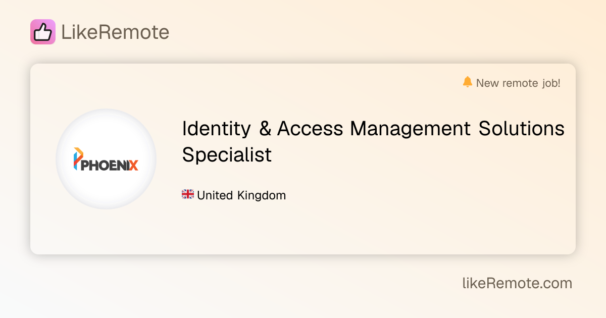Remote Identity & Access Management Solutions Specialist at Phoenix ...