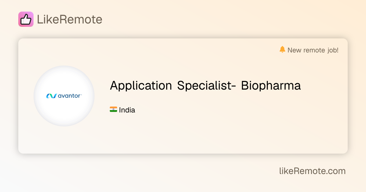 Remote Application Specialist- Biopharma at United States - VWR ...